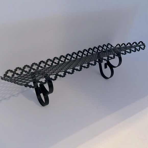 Wall Decor | Vintage 195s Mcm Filigree Metal Wall Shelf Crosses And ...